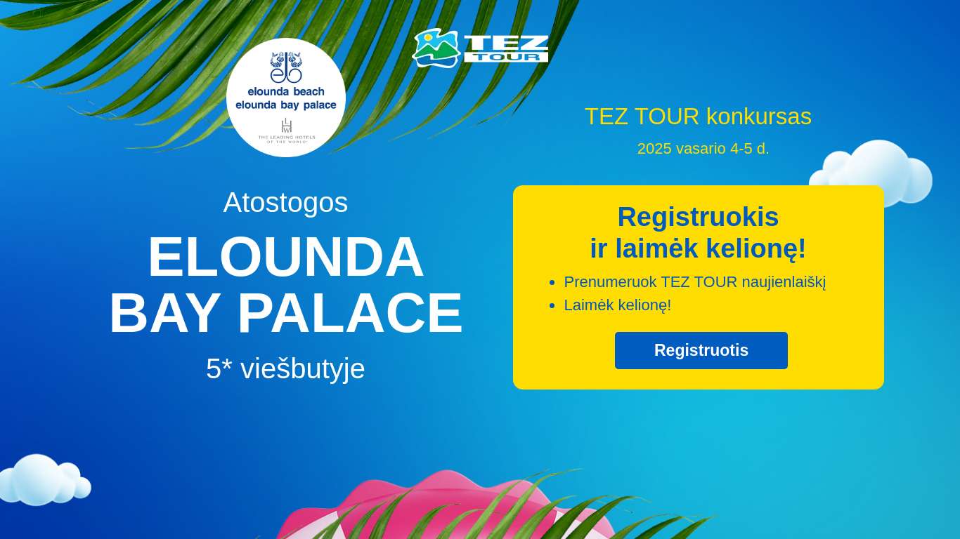 TEZ TOUR konkursas VNO
